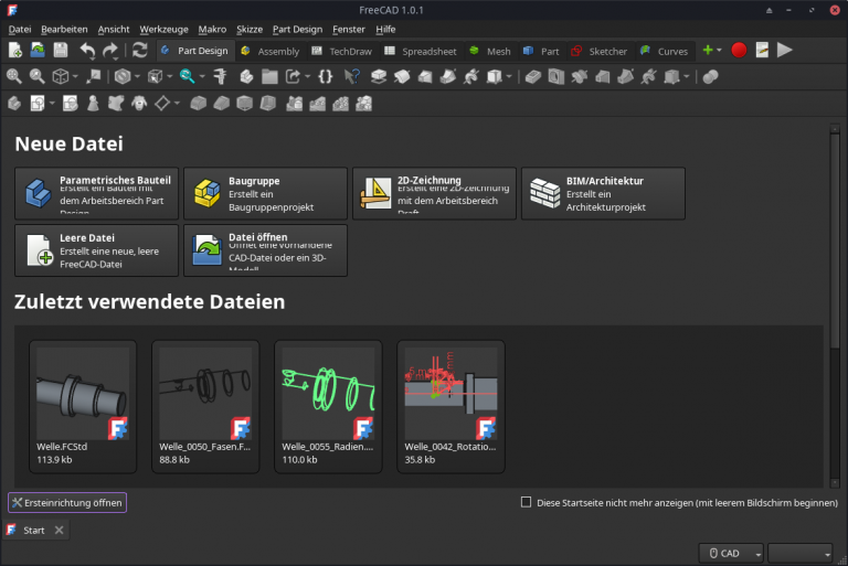 FreeCAD – Zeichnung erstellen – klein-kram.com